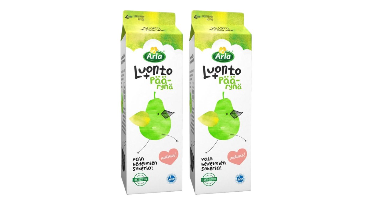 2 x Arla Luonto+ AB laktoositon Päärynäjogurtti 1kg | Wolt Market Kamppi | Wolt